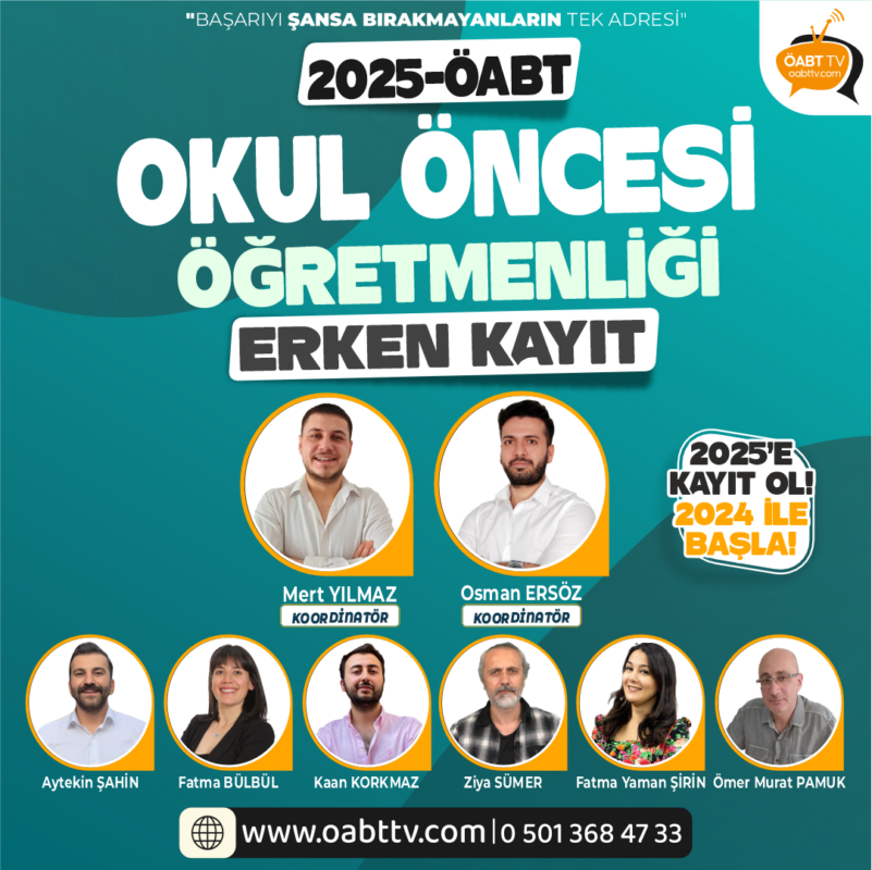 2025 Okul Öncesi ÖABT – ÖABT TV